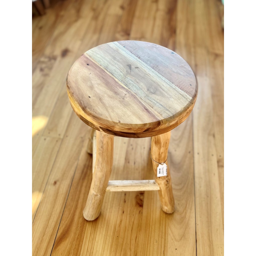 Rustic Round Stool